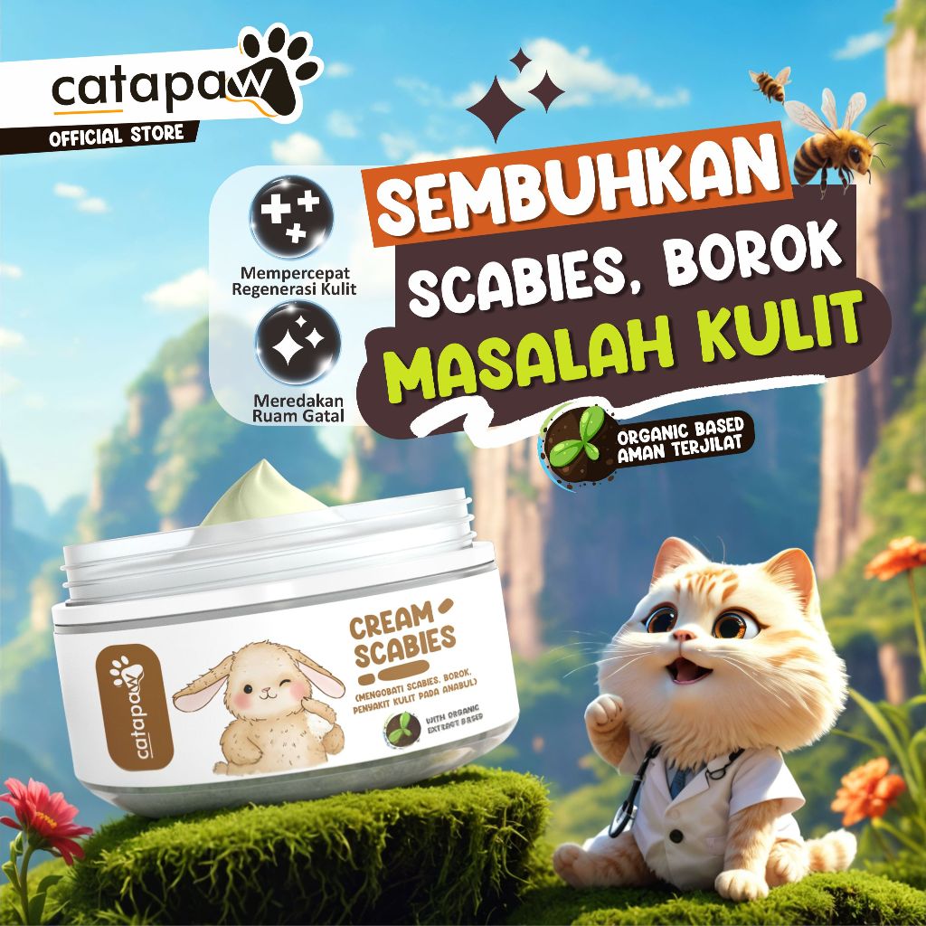 Jual CATAPAW Salep Obat Scabies Kucing Anjing Gatal Gudik Koreng Luka ...