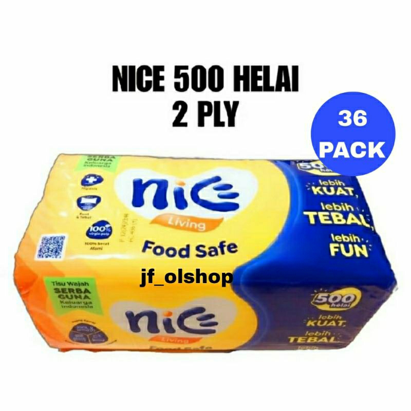 Jual | PAKET 1DUS = 36PACK | Tisu Tissue Wajah Nice Facial Soft Pack ...