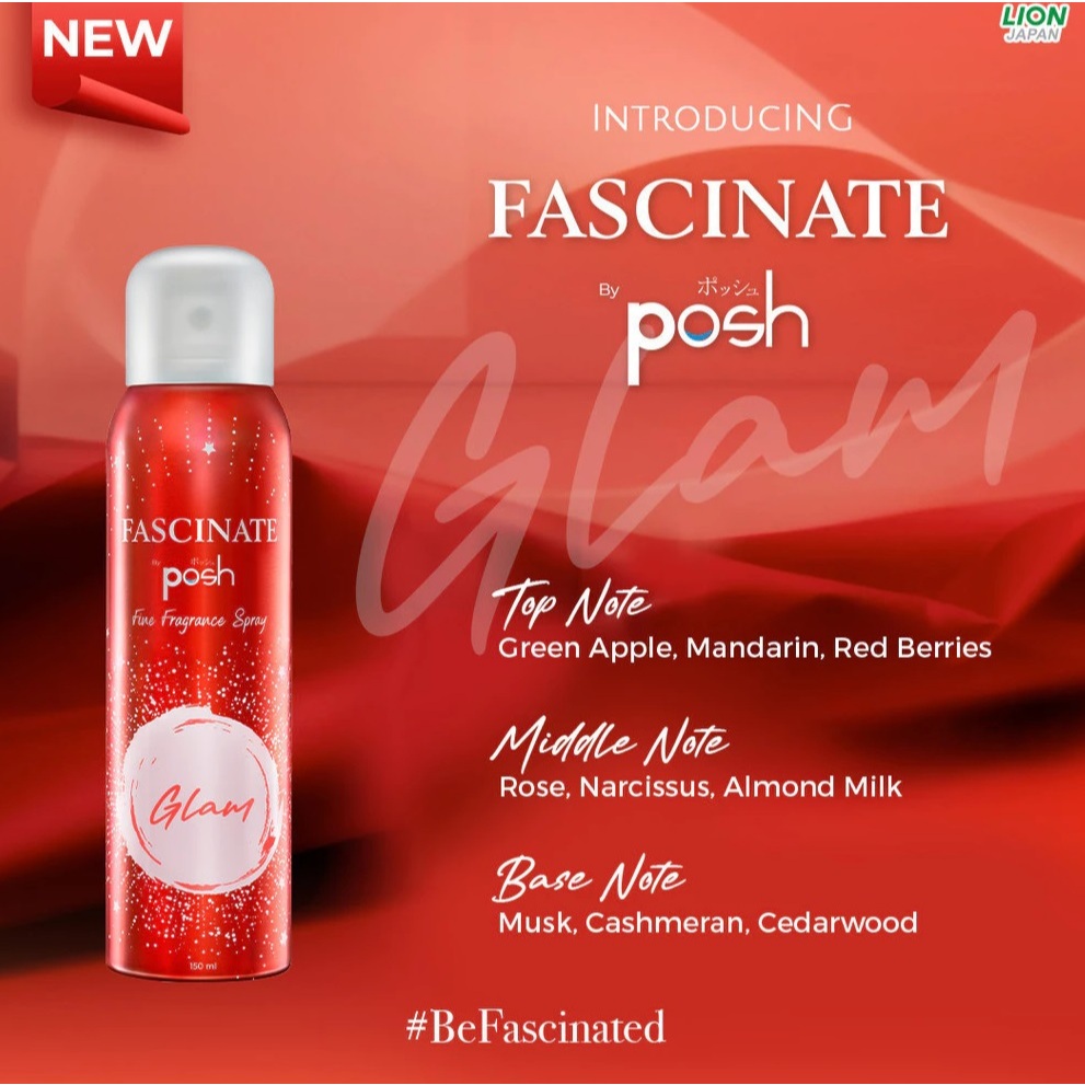 Jual Posh Spray Cologne Fascinate Glam Botol ISI 2X 150 Ml | Shopee Indonesia