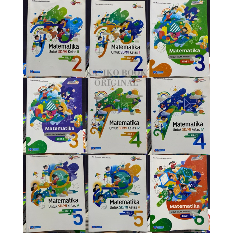 Jual second BUKU MATEMATIKA VOLUME 1 2 SD/MI KELAS 1 2 3 4 5 6 KURIKULUM MERDEKA MASMEDIA ...