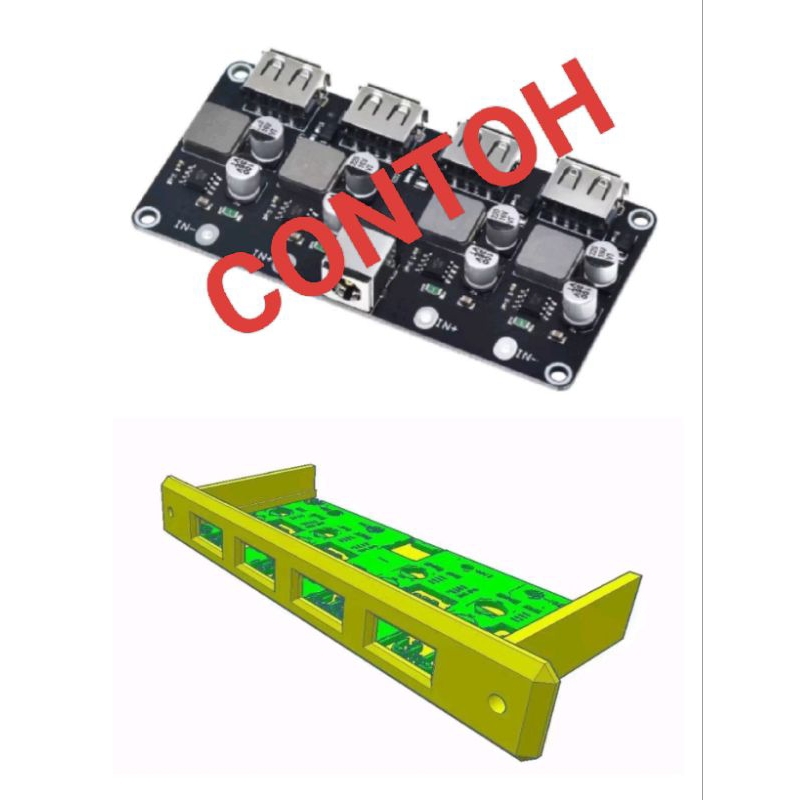 Jual Cover tempel buat modul charger QC 3 port 4 model slide dan bautan ...
