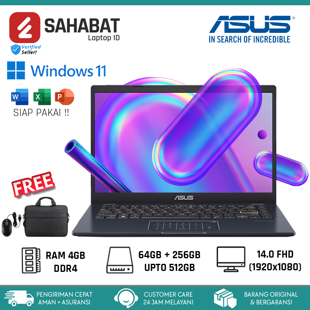 Jual ASUS Vivobook L410MA Ram 4gb 512gb Ssd 14 Inch Fhd Backlight ...