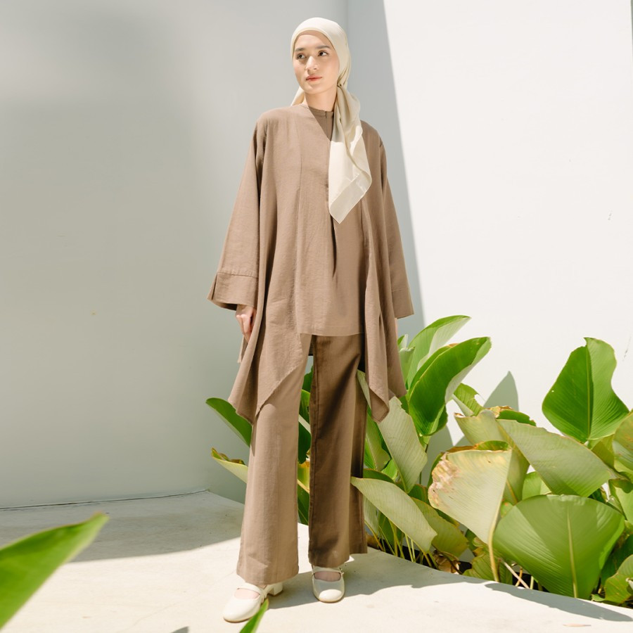Jual Zara Linen Set (One Set Linen Tunik) | Shopee Indonesia