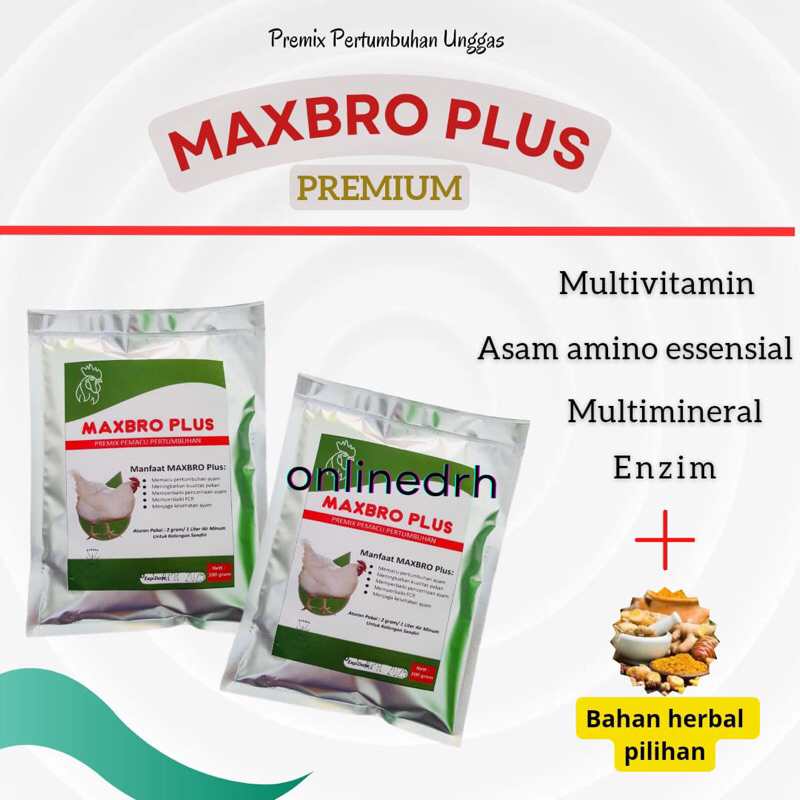 Jual Pemacu Penggemuk Unggas Premiks MAXBRO PLUS Premix Penggemuk Unggas | Shopee Indonesia