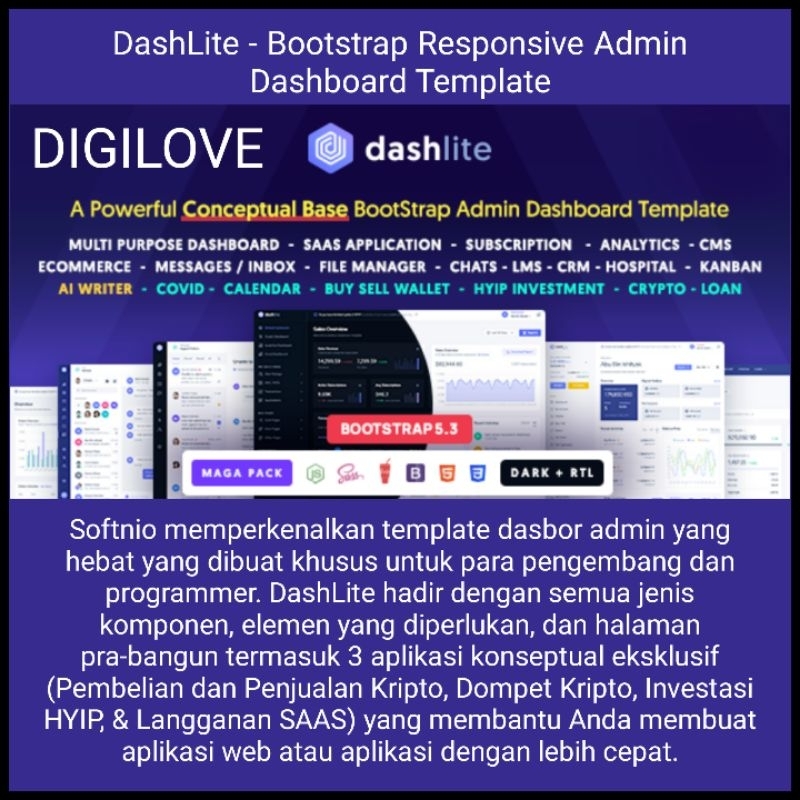 Jual DashLite - Bootstrap Responsive Admin Dashboard Template | Shopee Indonesia