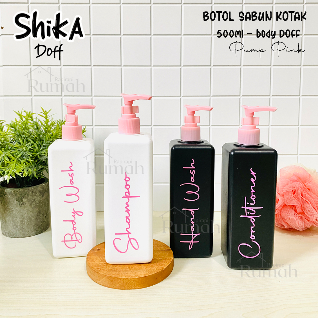 Jual SHIKA DOFF - Botol Sabun Cair Mandi Kotak Pump Pink Body Doff ...
