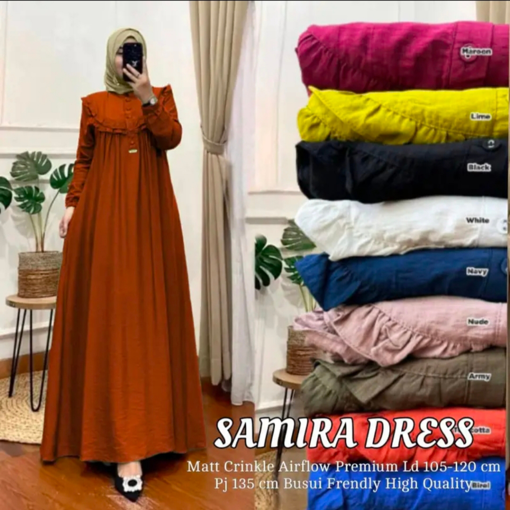 Jual Turun Harga Gamis Crinkle Airflow - Model Terbaru 2025 Simple dan ...