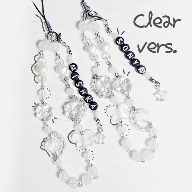Jual clear phone strap beads manik gantungan hp | Shopee Indonesia