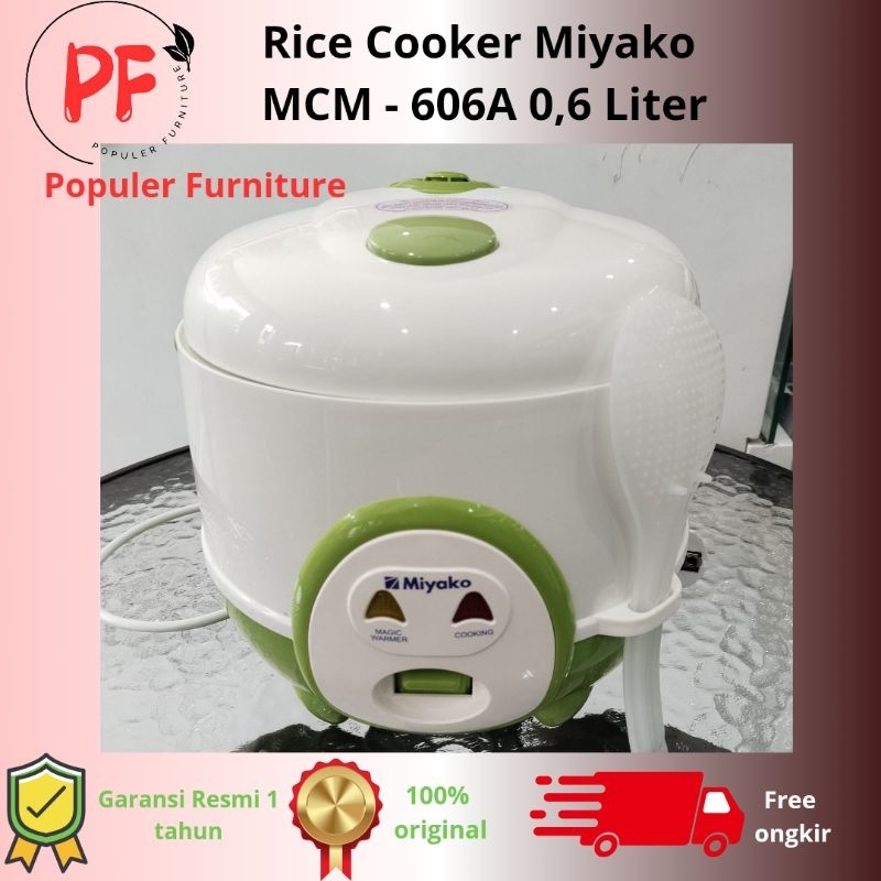 Jual Rice Cooker Miyako 0,6 Liter MCM-606 A Magic Warmer Plus | Shopee ...