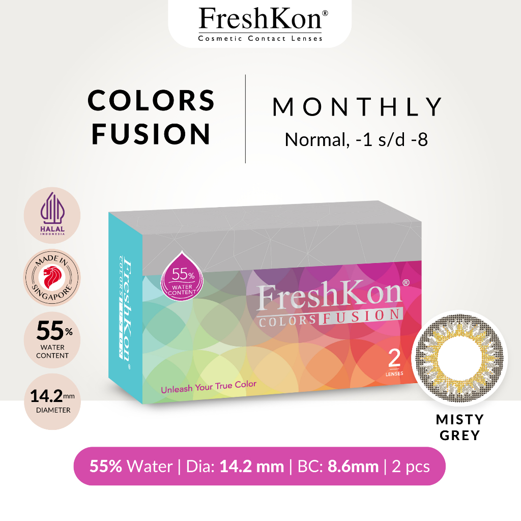 Jual FreshKon® Colors Fusion - Color Monthly/Softlens Warna Bulanan ...