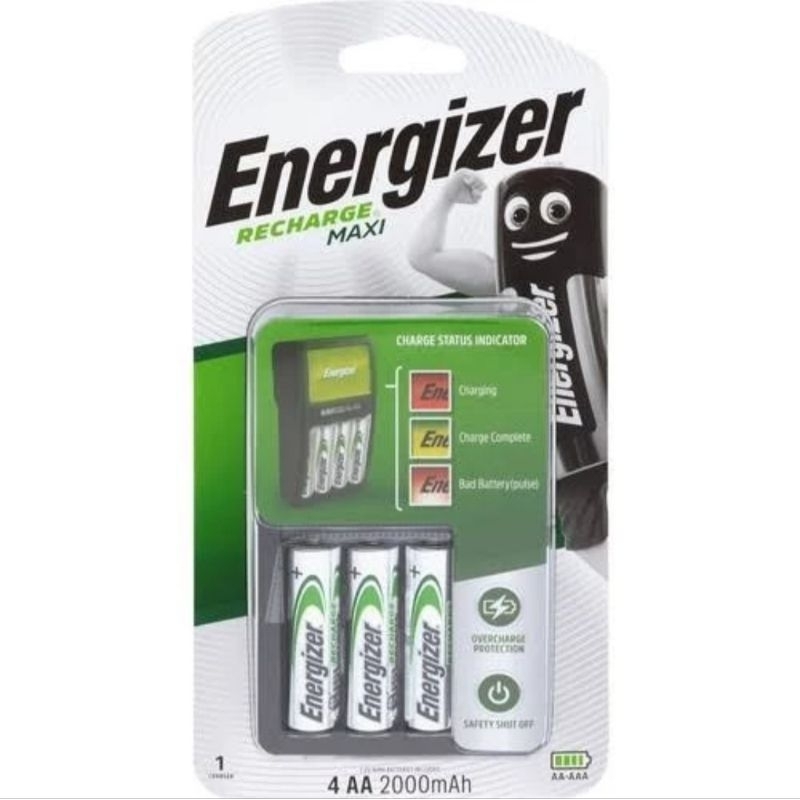 Jual Charger Baterai Energizer Maxi / Recharge Baterai AA 2000 mAh | Shopee Indonesia