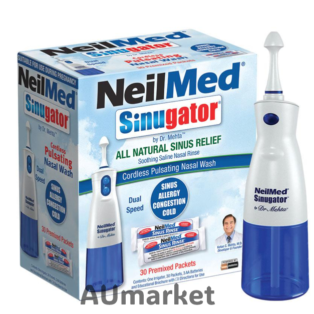 Jual Neilmed Sinugator Cordless Pulsating Nasal Wash 30 Sachets ...