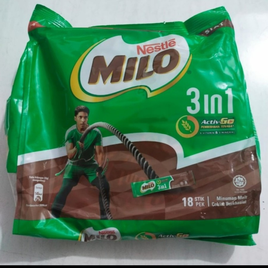 Jual Milo 3in1 isi 18sachet dan milo 3 in 1 14sachet | Shopee Indonesia