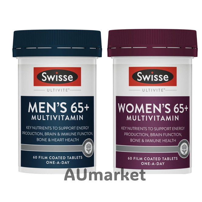 Jual Swisse Women's Men's Multivitamin Multi vitamin 65+ 60 Tablets | Shopee Indonesia