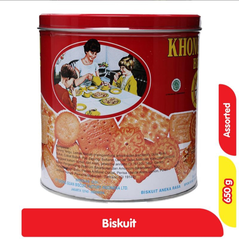 Jual Khong Guan Mini Biskuit Assorted Merah Kaleng 650 g | Shopee Indonesia