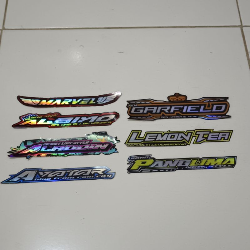 Jual stiker bus basuri sanjaya trans albino marvel hologram cutting ...