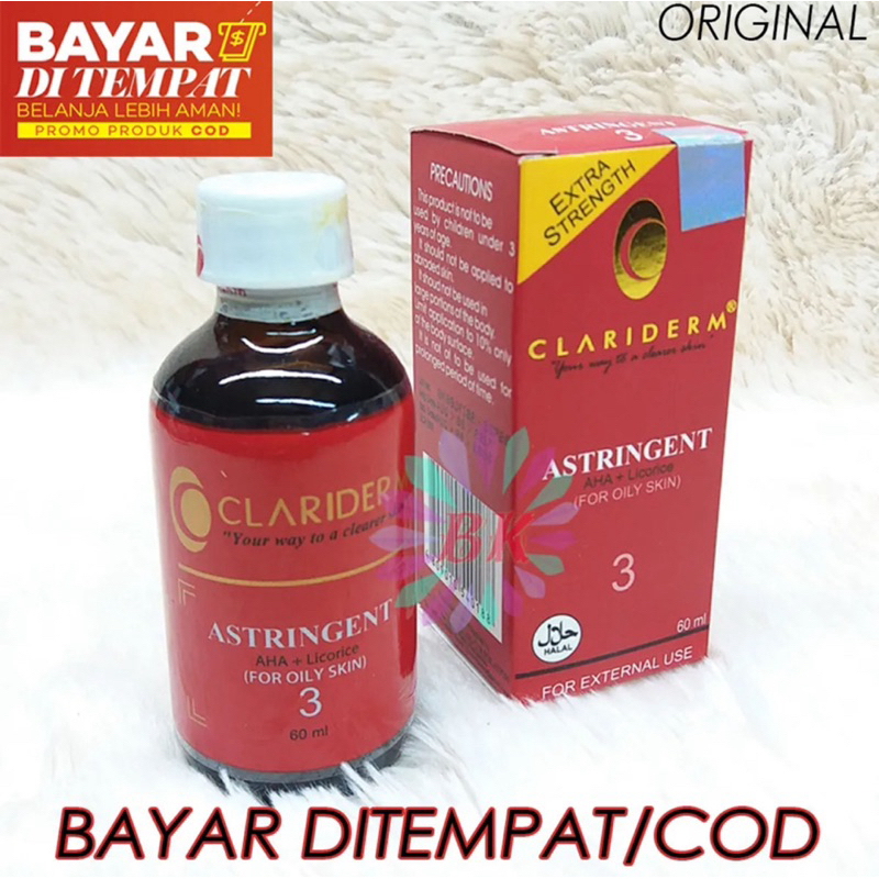 Jual Kosmetik Clariderm Astringent Alkohol No 3 ORIGINAL / Toner ...