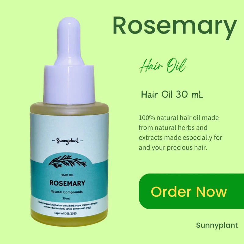 Jual Rosemary Hair Oil 30 mL - Penyubur Rambut - Anti rontok - Anti ...