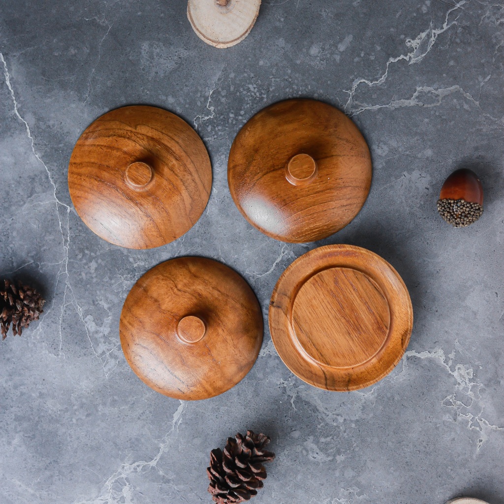 Jual Suradi Tutup Gelas Kayu Jati/ Wooden Cup | Shopee Indonesia