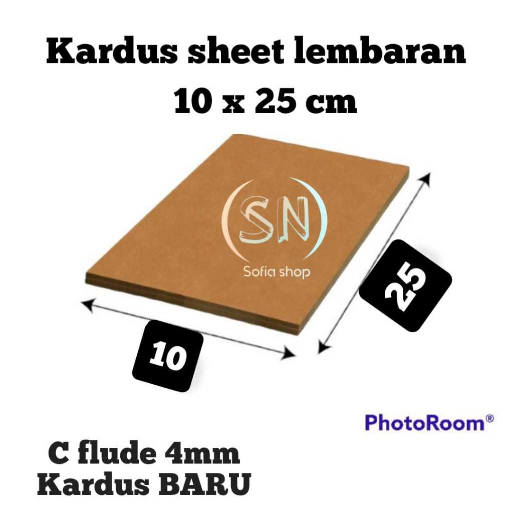 Jual TEBAL 4 MM KARDUS KARTON LEMBARAN 10x25 cm / 25 x 10 cm / 25x10 cm ...