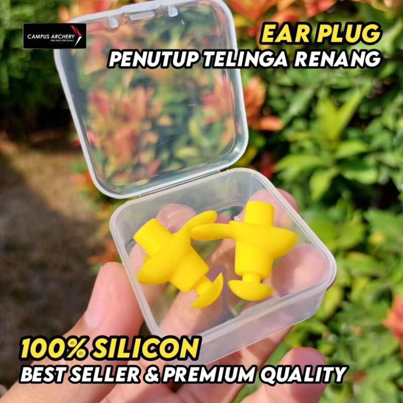 Jual Ear Plug Penutup Telinga Saat Berenang Anti Air - Kuning | Shopee ...