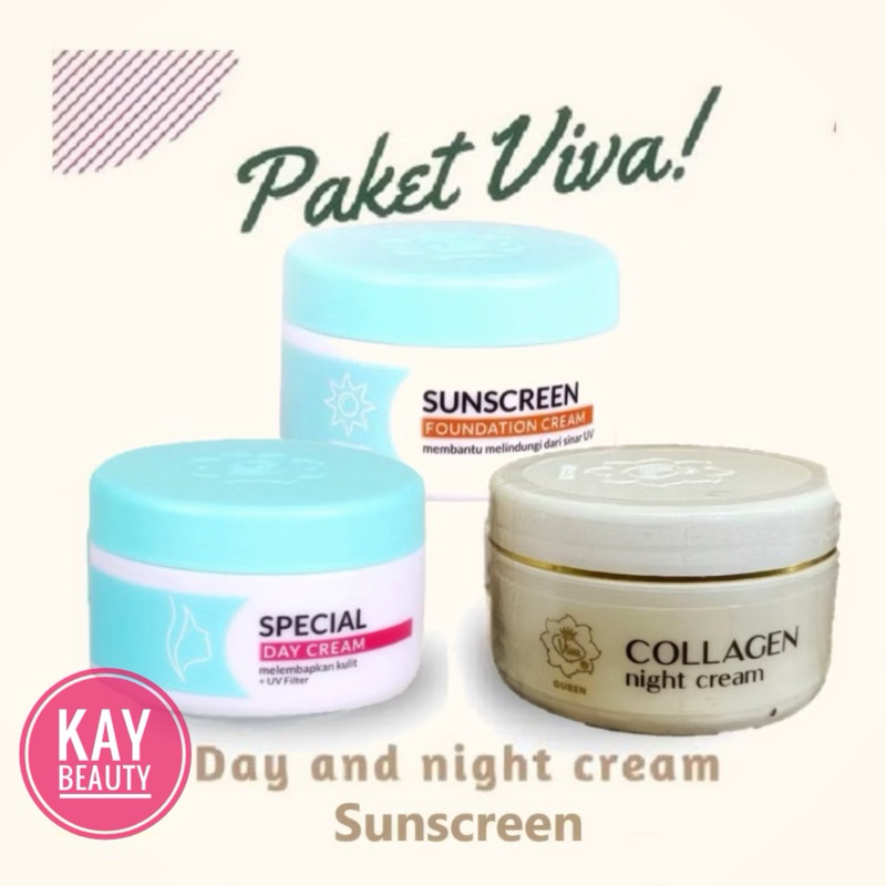Jual Viva Paket 3 in 1 Day, Sunscreen and Night Cream | Shopee Indonesia