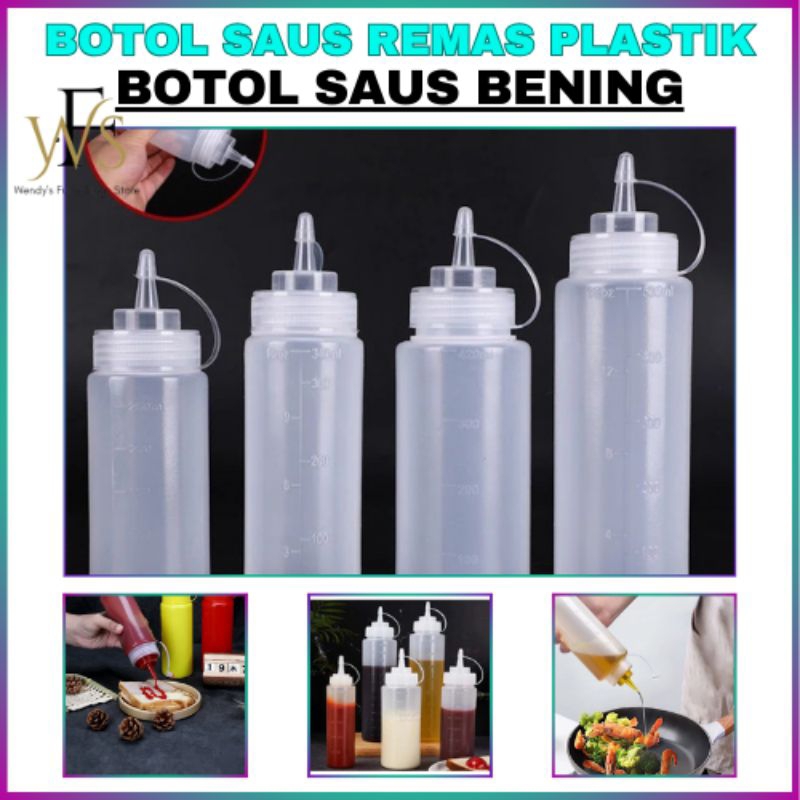 Jual WFS BOTOL SAUS REMAS BAHAN PE FOODGRADE - BOTOL SAUS BENING 3 ...