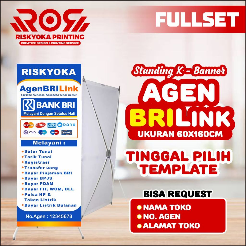 Jual Standing Y-Banner BRI Link / Spanduk BRI Link | Shopee Indonesia