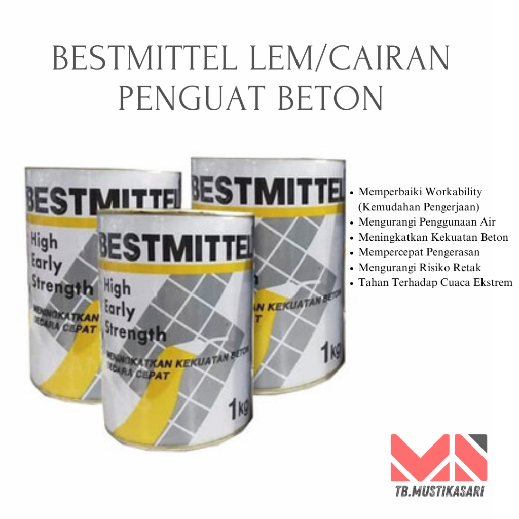 Jual Cairan Aditif Pengeras & Penguat Beton Bestmittel 1 Kg | Shopee ...