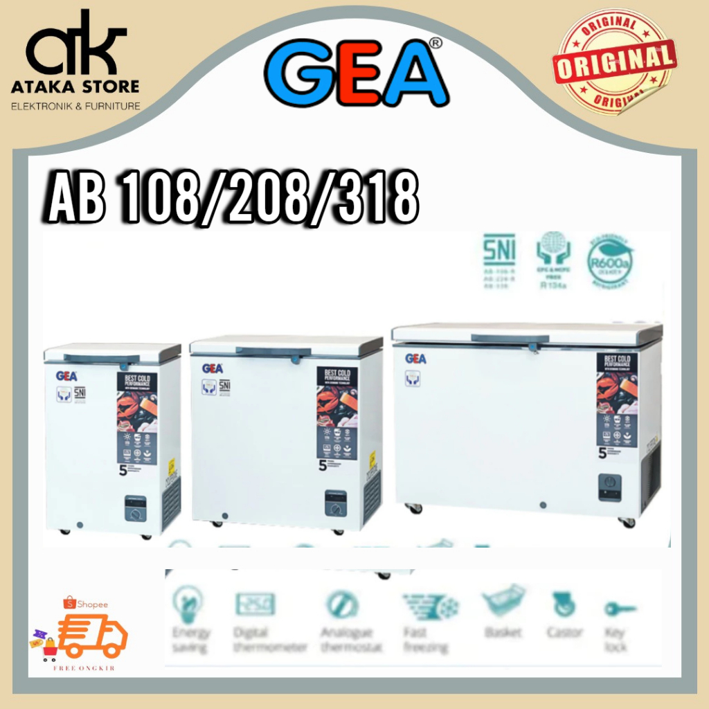 Jual CHEST FREEZER GEA AB108R / AB208R / AB318R Freezer Box GEA Lemari ...