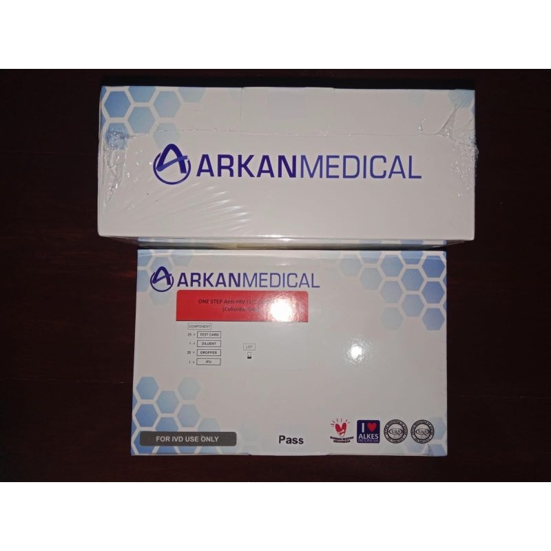 Jual HIV TEST MERK IS & ARKAN 1/2 ONE STEP CASSETTE AKD ISI 25 PCS ...