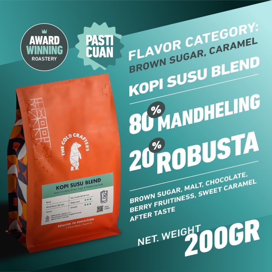 Jual Kopi Susu Espresso Blend Minuman Kekinian Biji Bubuk Arabica 80% ...