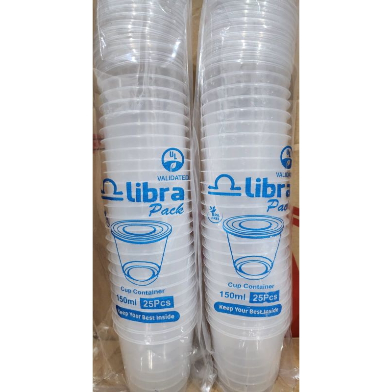 Jual Gelas pudding LIBRA 150ml + Tutup / Cup pudding 150ml (isi 25 pcs ...