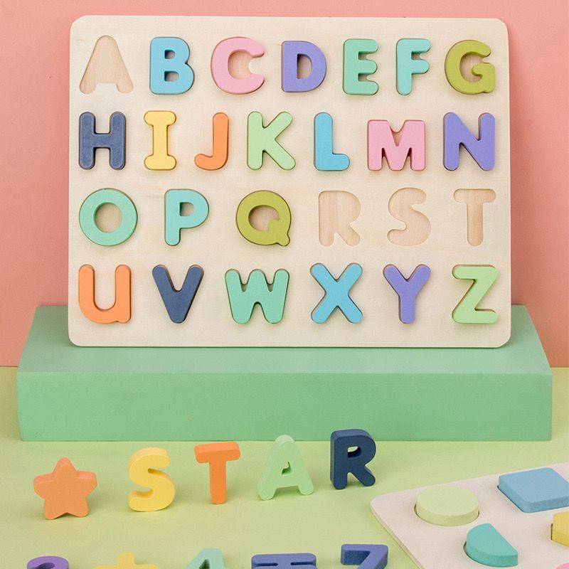 Jual Puzzle Alphabet Anak Huruf ABC Angka Edukasi Wooden Puzzle Premium ...