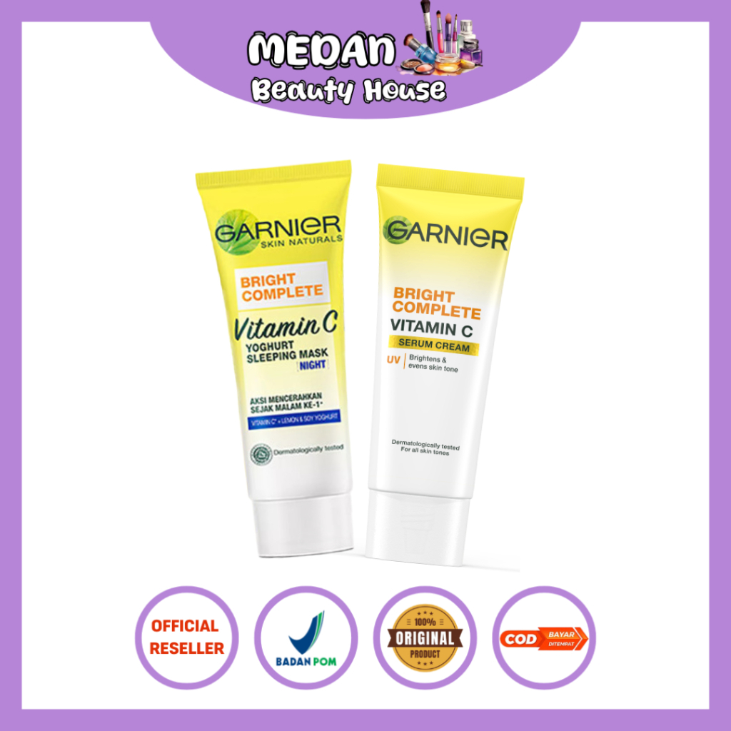 Jual GARNIER - Bright Complete / Yoghurt Sleeping Mask - Vitamin C / NIGHT 20ML | Shopee Indonesia