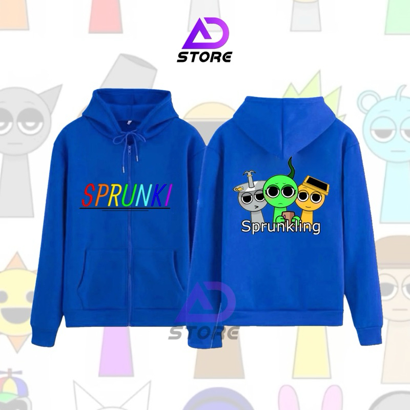 Jual Jaket Zipper Anak Karakter Gambar Game Viral Incredibox Sprunki ...
