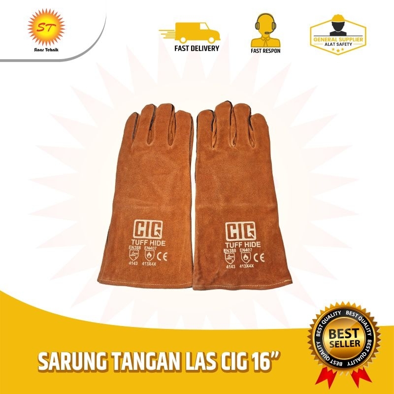 Jual Sarung Tangan Las CIG 16" Tebal | Shopee Indonesia