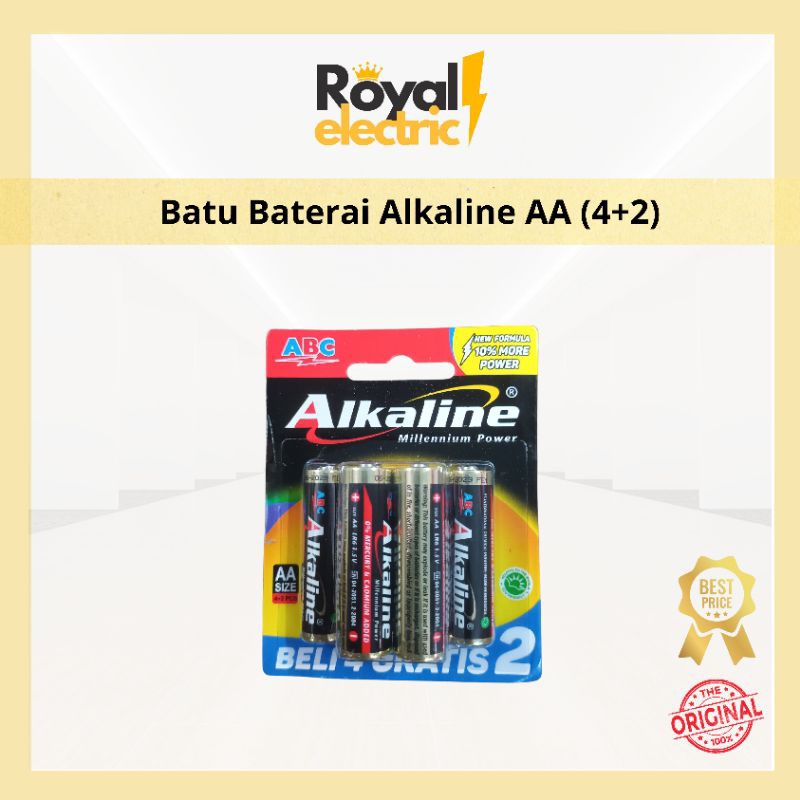 Jual Baterai Alkaline ABC AA / A2 Isi 6pcs | Shopee Indonesia