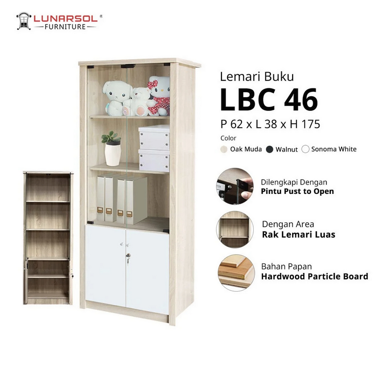 Jual Lemari Pajangan Hias Kaca Lunar LBC 46 | Shopee Indonesia