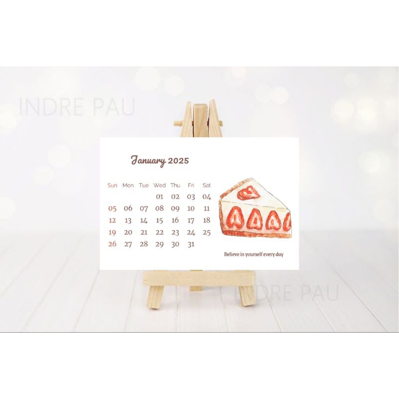 Jual Mini kalender 2025, horizontal desk calendar, kalender meja kerja ...