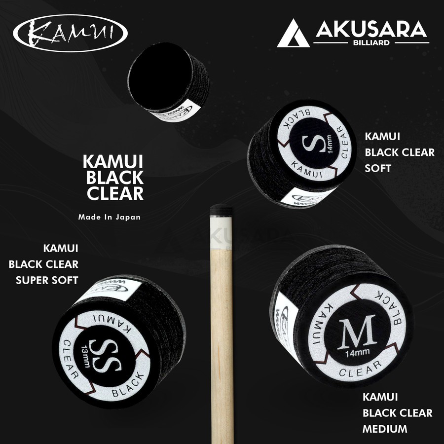 Jual Tip Billiard Kamui Black Clear (Tip Soft S, Medium M, Super Soft ...