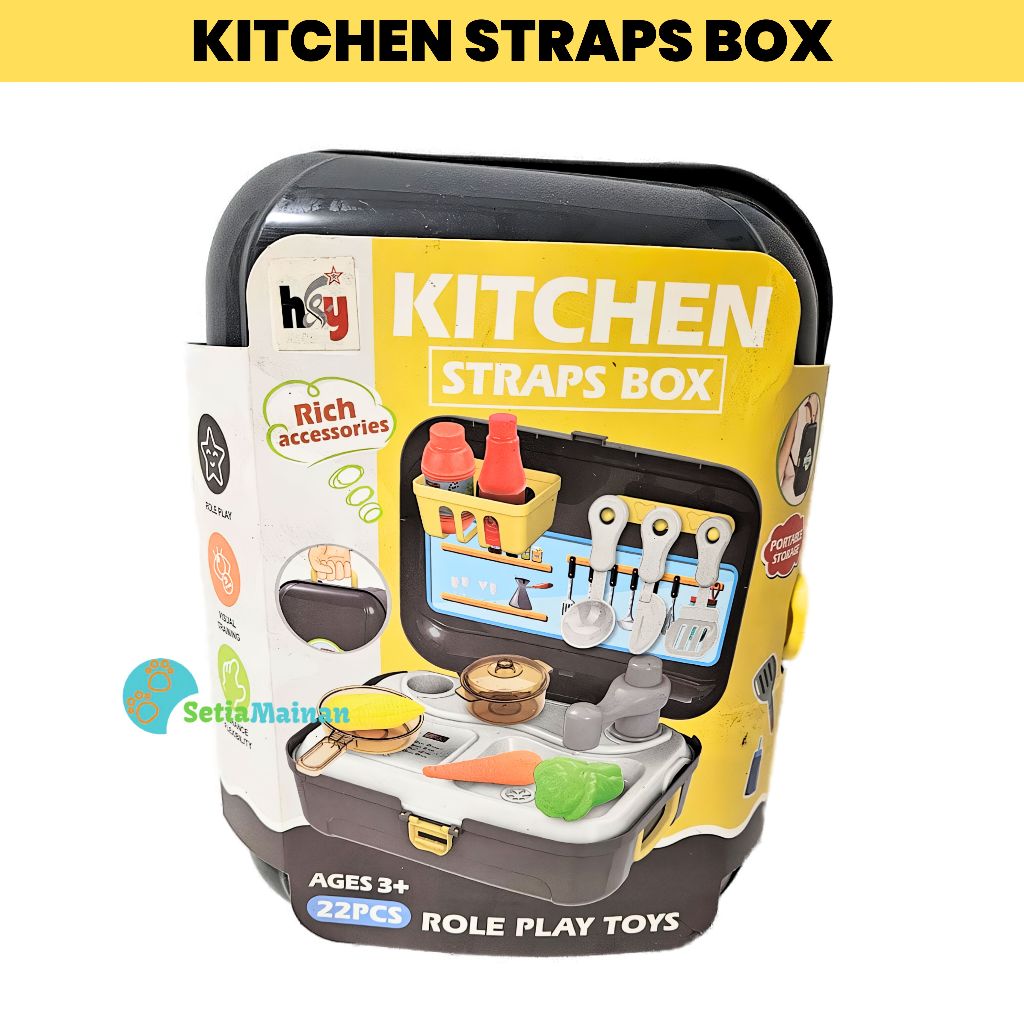 Jual Mainan Anak Masak Masakan Set Alat Dapur Kitchen Straps Box Tas ...