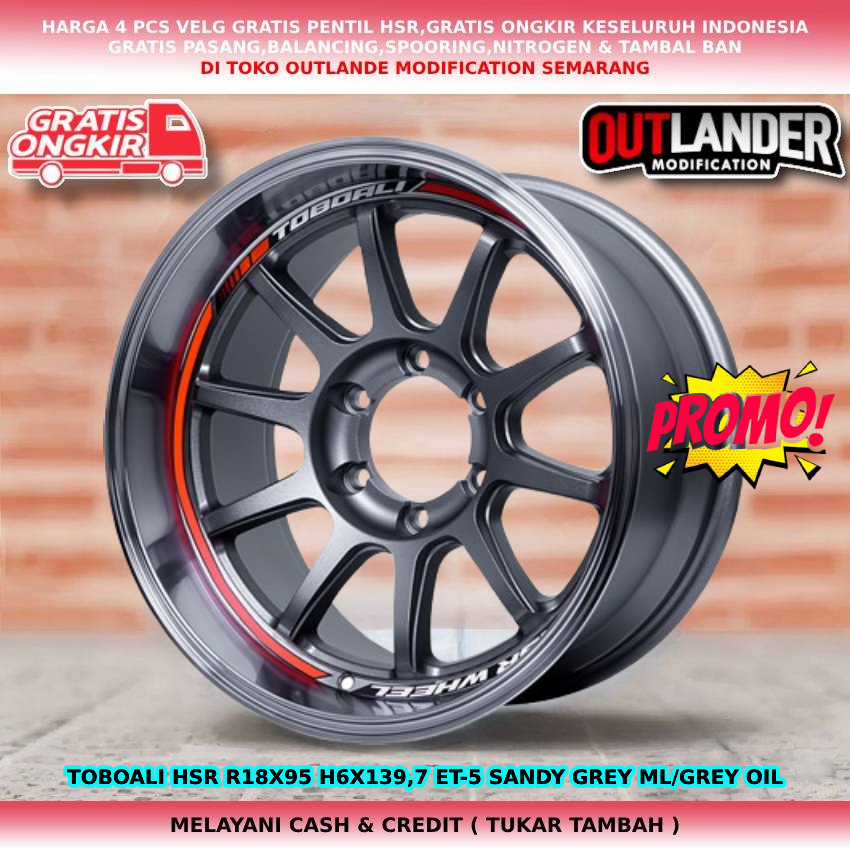 Jual Velg mobil ring 18 pajero fortuner mazda bt50 isuzu mux strada triton blazer hsr toboali ...