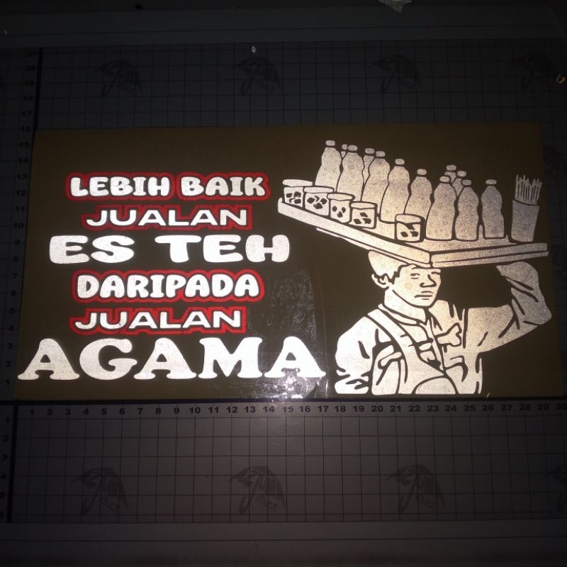 Jual Sticker CUTTING LEBIH BAIK JUALAN ES TEH DARIPADA JUALAN AGAMA ...
