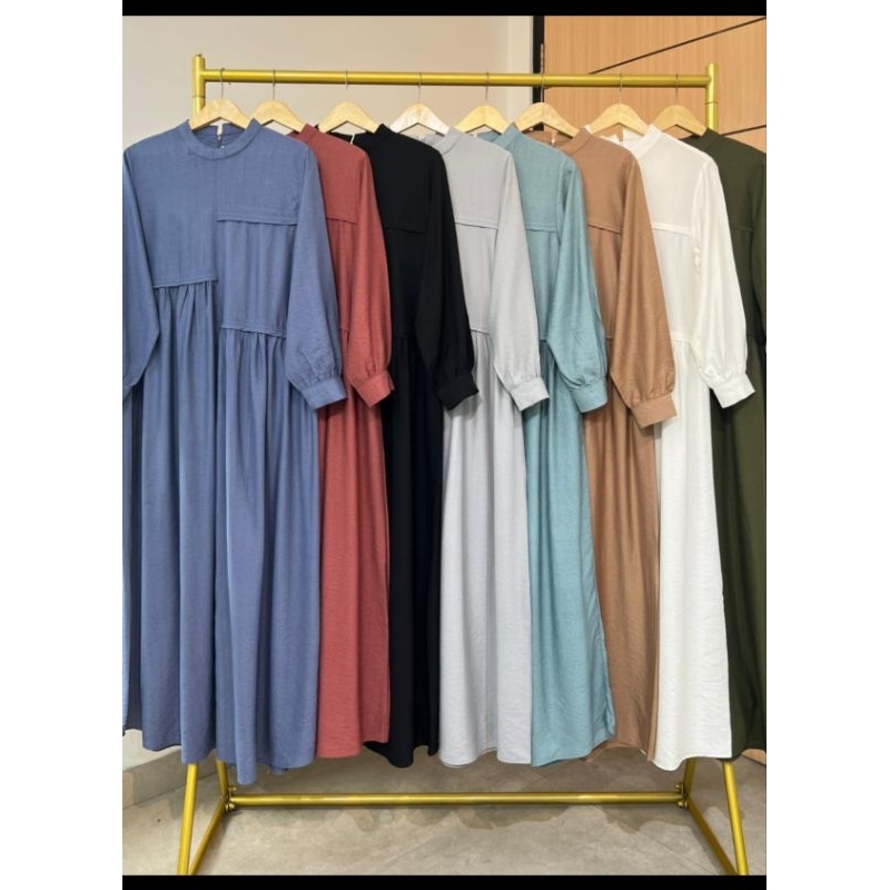 Jual New gamis crespo polos ori "Warna" | Shopee Indonesia