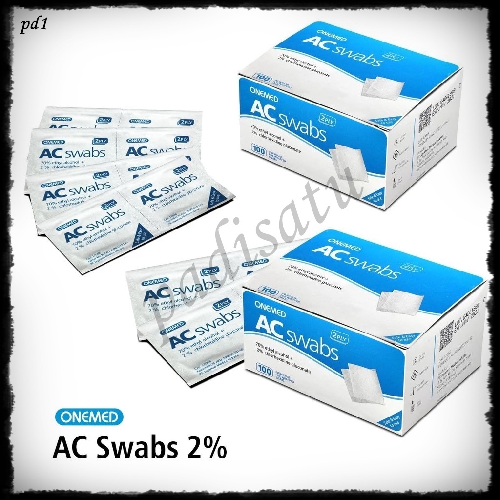Jual Ac Swab Alkohol + Chlorhexidine Swab / Tisu Antiseptik Onemed ...