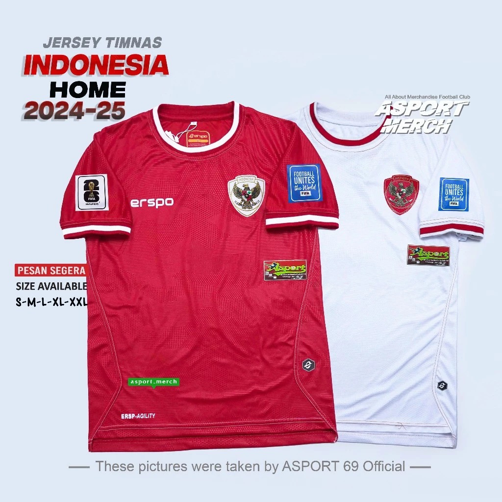Jual JERSEY TIMNAS INDONESIA HOME ERSPO 2024 2025 JERSEY ERSPO INDONESIA HOME AWAY 24 25 GO ...