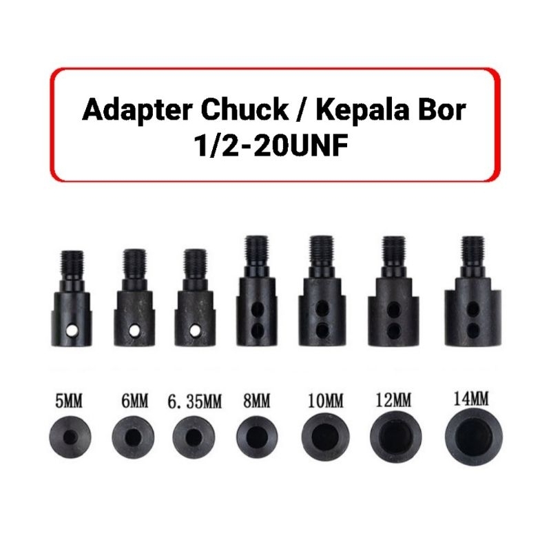 Jual Coupler rod konektor 1/2"-20UNF chuck kepala bor drat ulir as ...