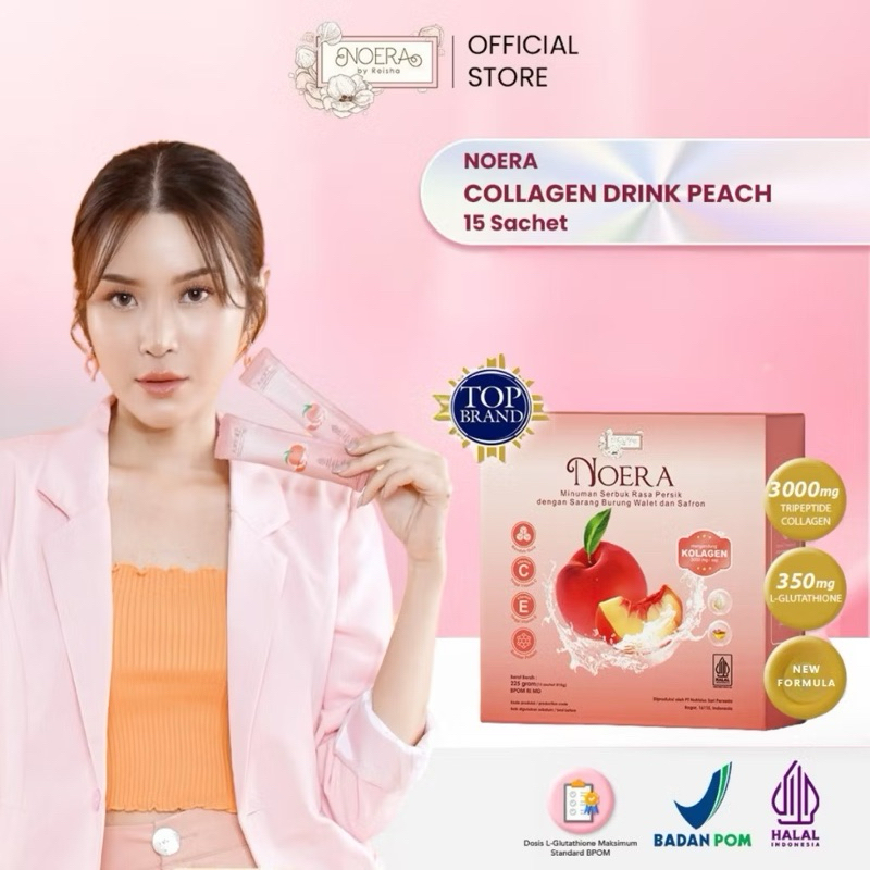 Jual COLLAGEN DRINK NOERA 3000mg tripeptide salmon collagen 1box isi 15 | Shopee Indonesia