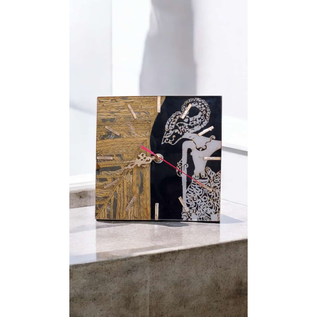 Jual Jam Dinding Resin Batik Unik Kotak 8 inchi | Shopee Indonesia